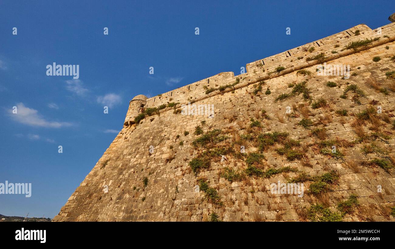 Fortezza, Venetian sea fortress, super wide angle shot, huge fortress ...