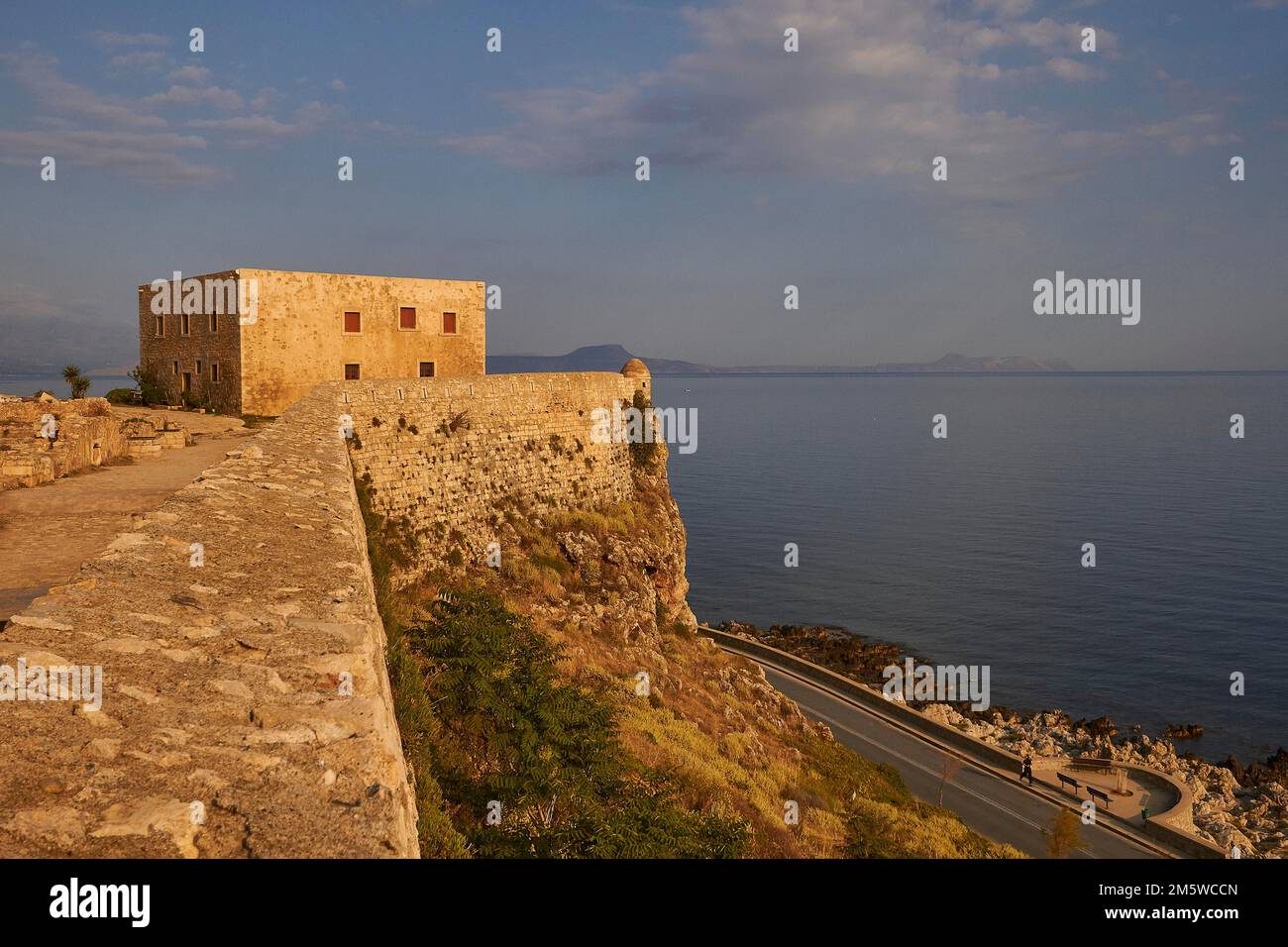 Fortezza, Venetian sea fortress, fortress wall, street, building, blue ...