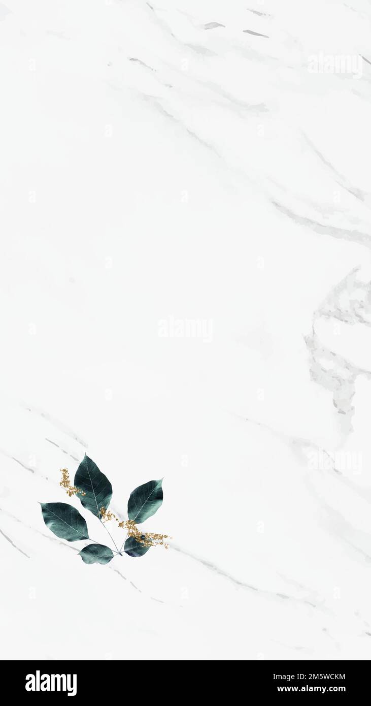 Foliage pattern on marble textured background Stock Vector Image & Art ...