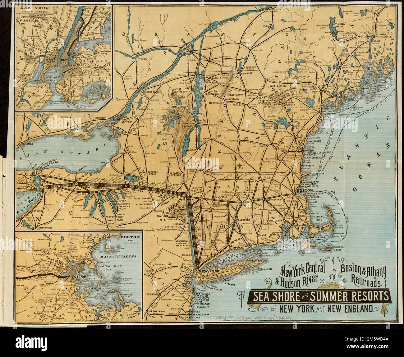 Map of the New York Central & Hudson River and Boston & Albany ...