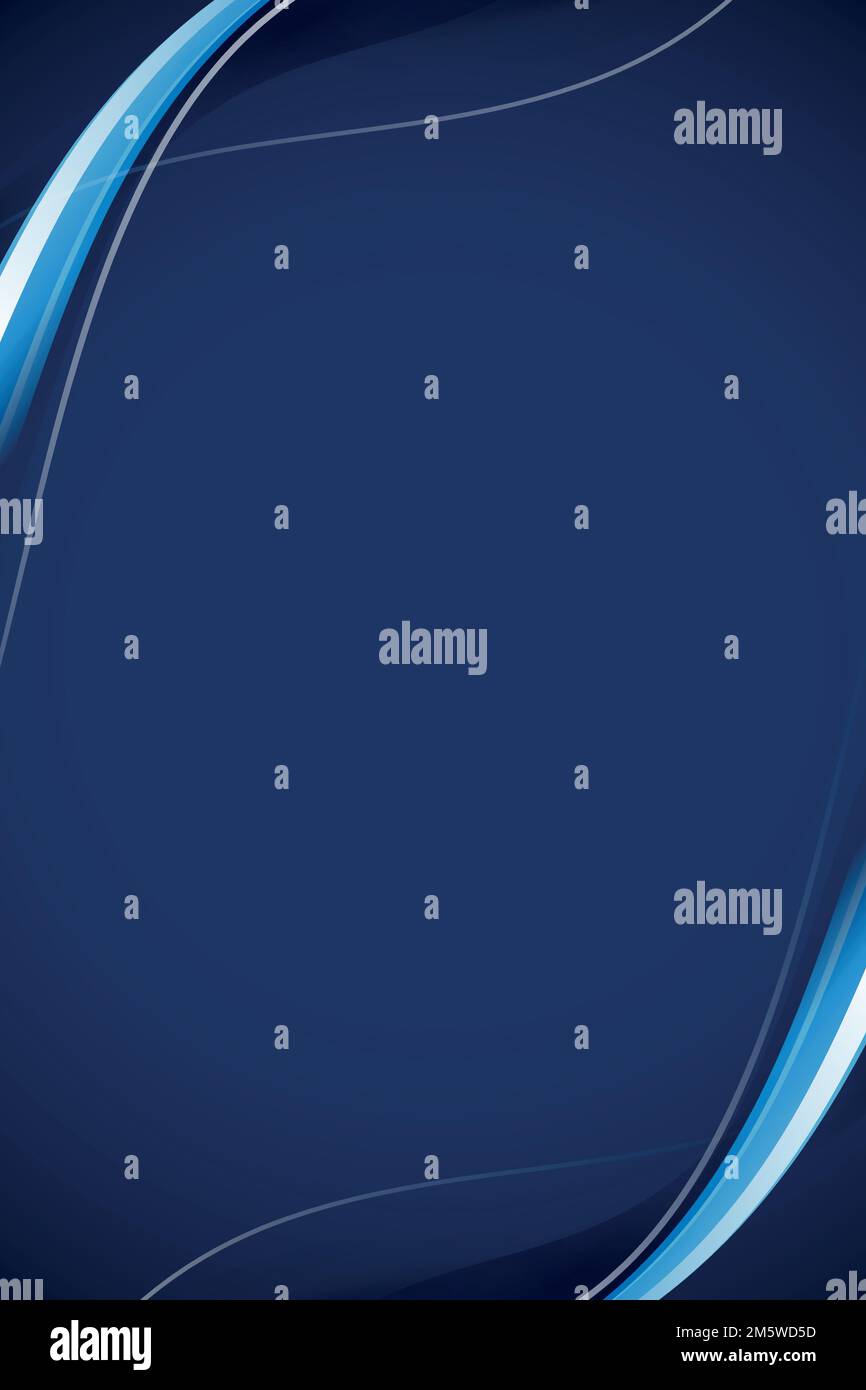 Blue curve frame template vector Stock Vector Image & Art - Alamy