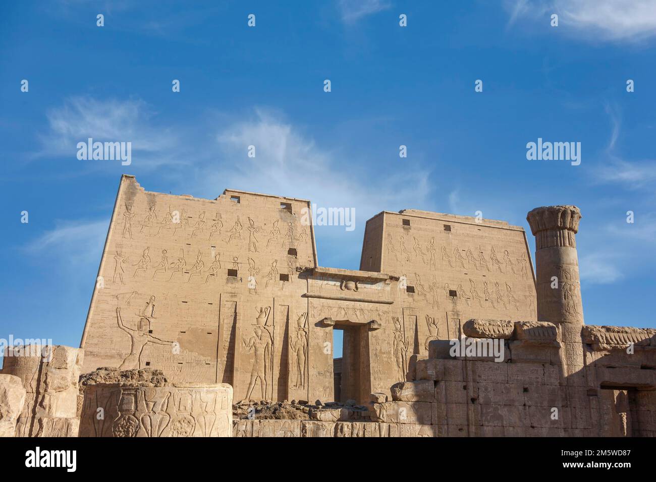 Temple of Edfu, Horus Temple, Edfu, Egypt Stock Photo - Alamy