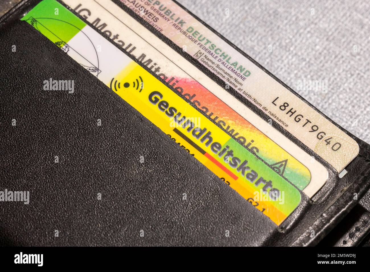 Health card, AOK insurance card, wallet, cards, Germany Stock Photo - Alamy