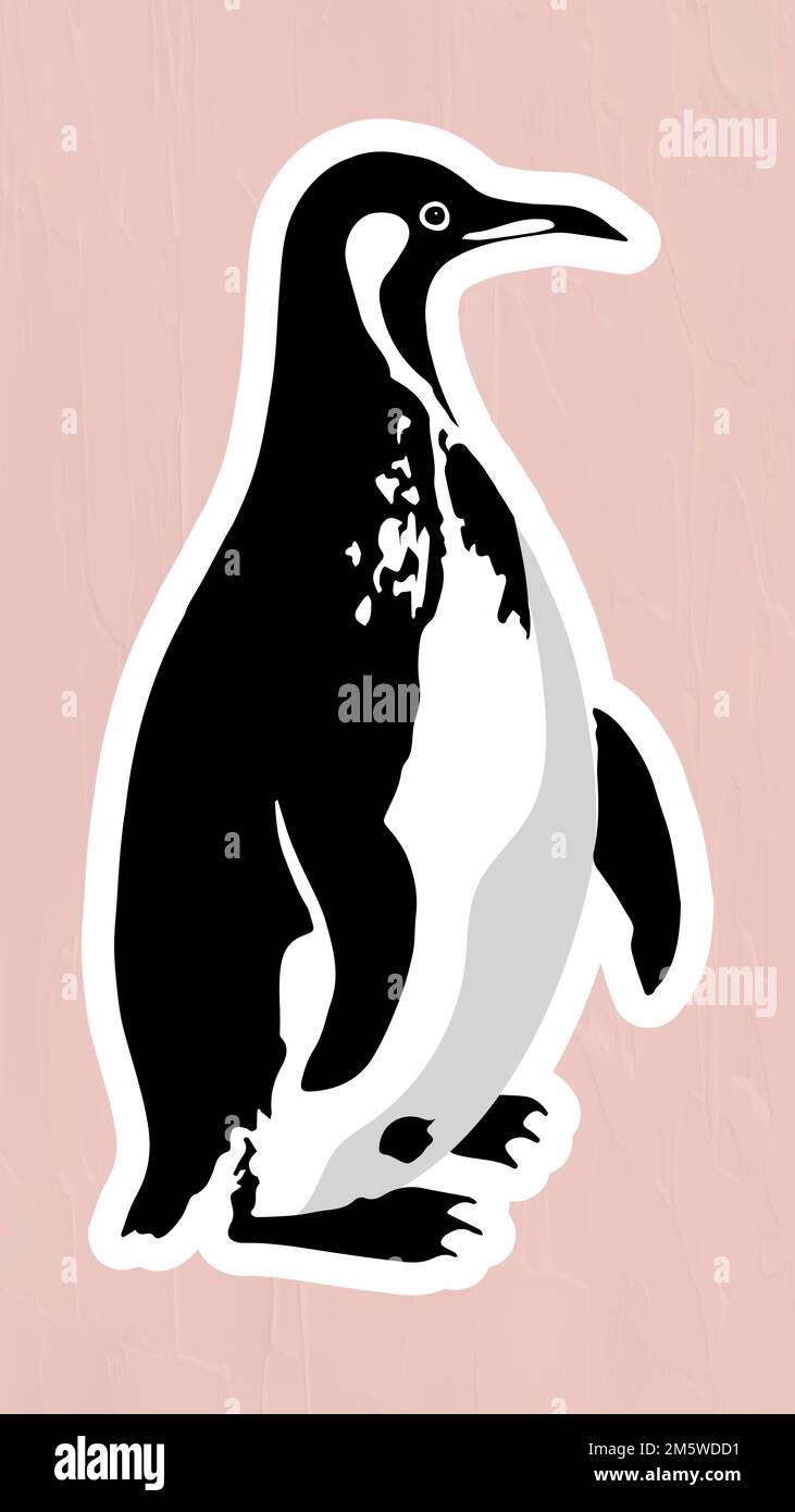Vectorized penguin sticker overlay design element Stock Vector Image ...