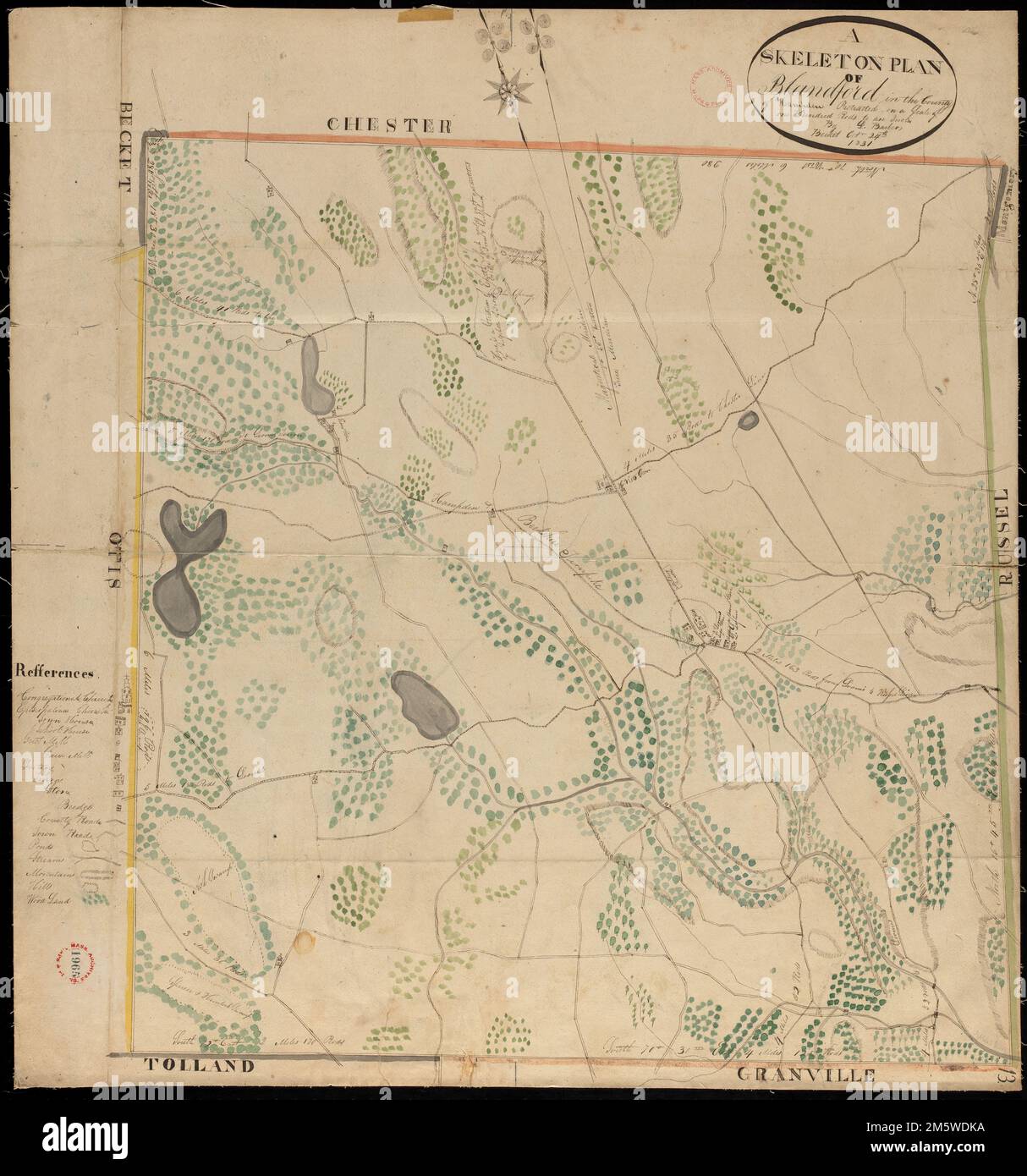 Barber county map hi-res stock photography and images - Alamy
