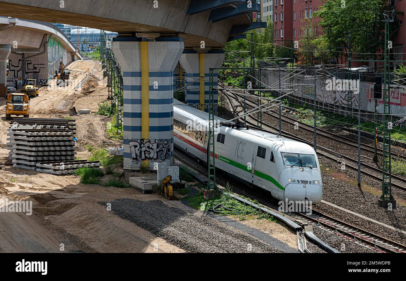 Regional and long-distance trains of Deutsche Bahn, Berlin-Moabit ...