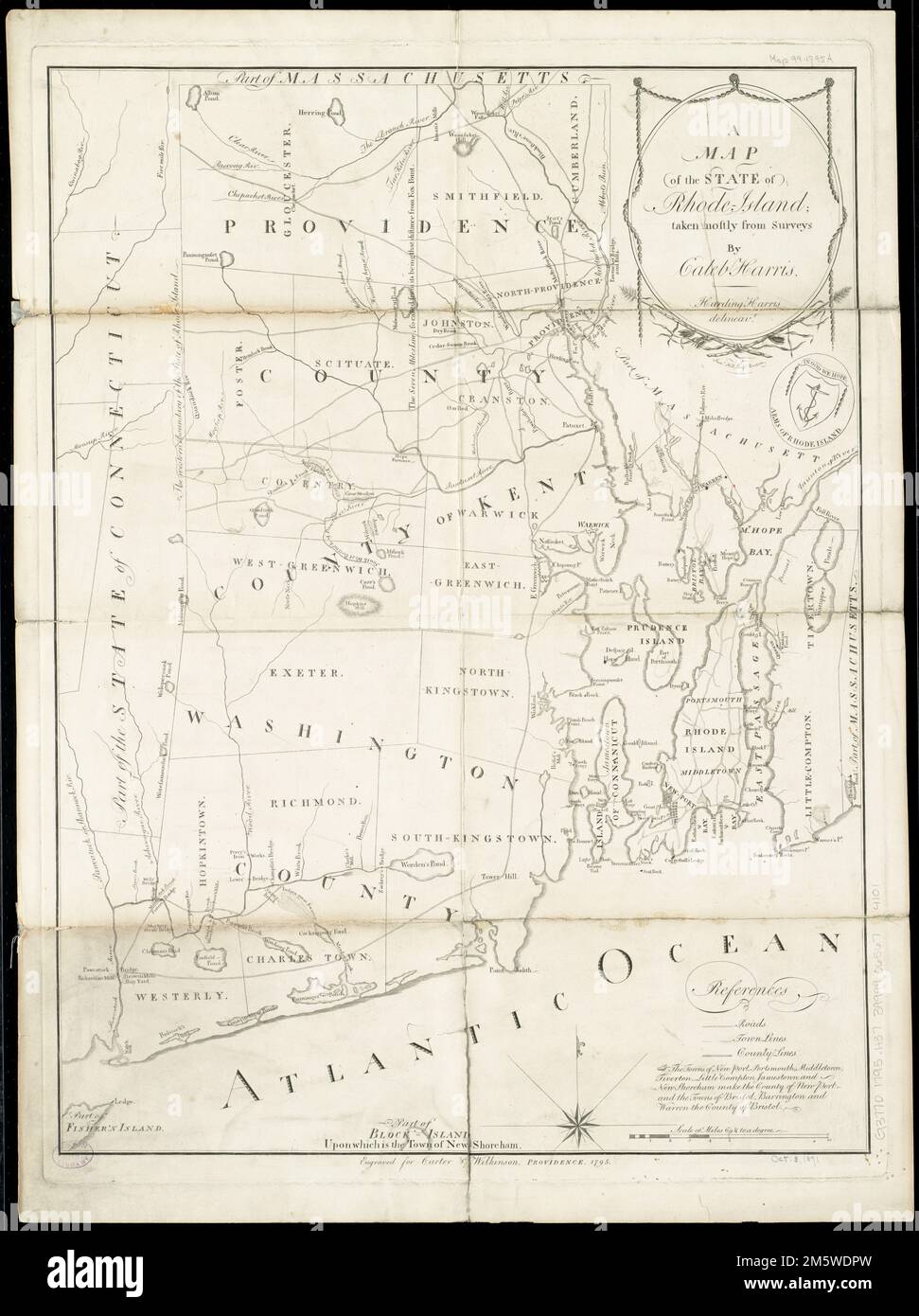 A map of the State of Rhode Island. Relief shown by hachures ...
