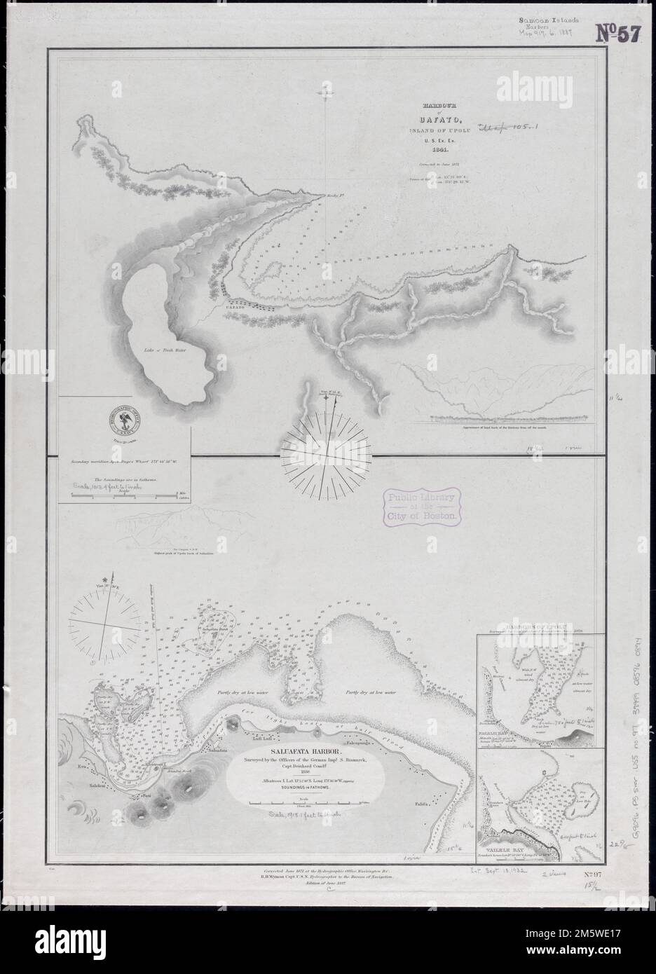 Harbour of Uafato, island of Upolu ; Saluafata Harbor. Relief shown by ...
