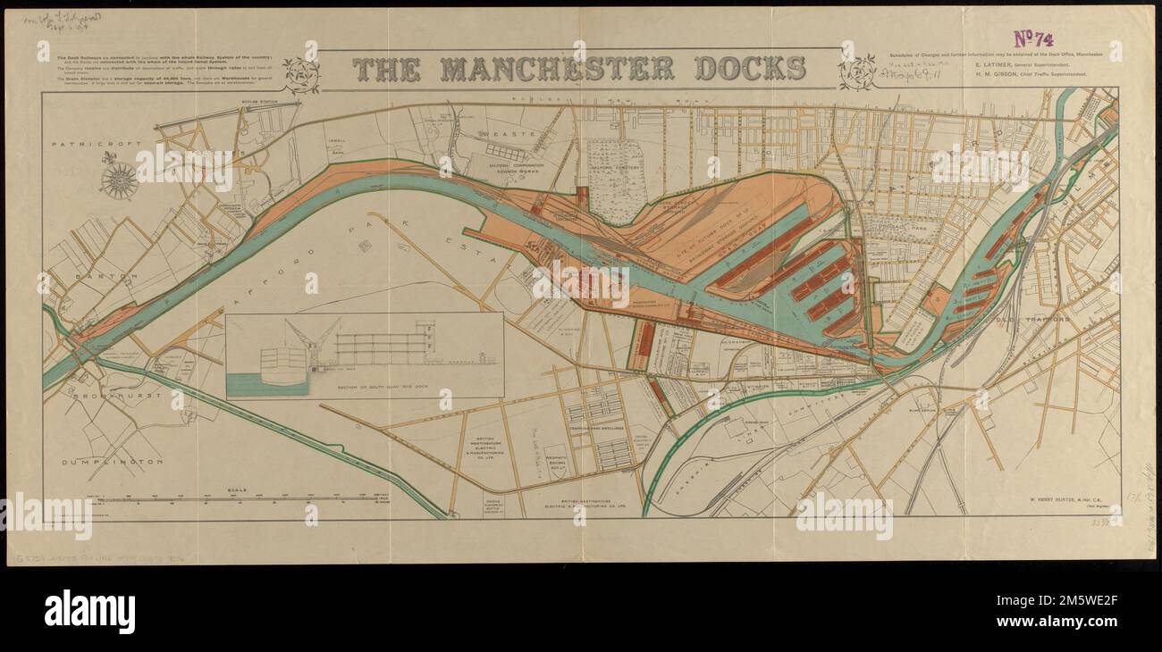 The Manchester Docks. Oriented with north towards the upper left ...