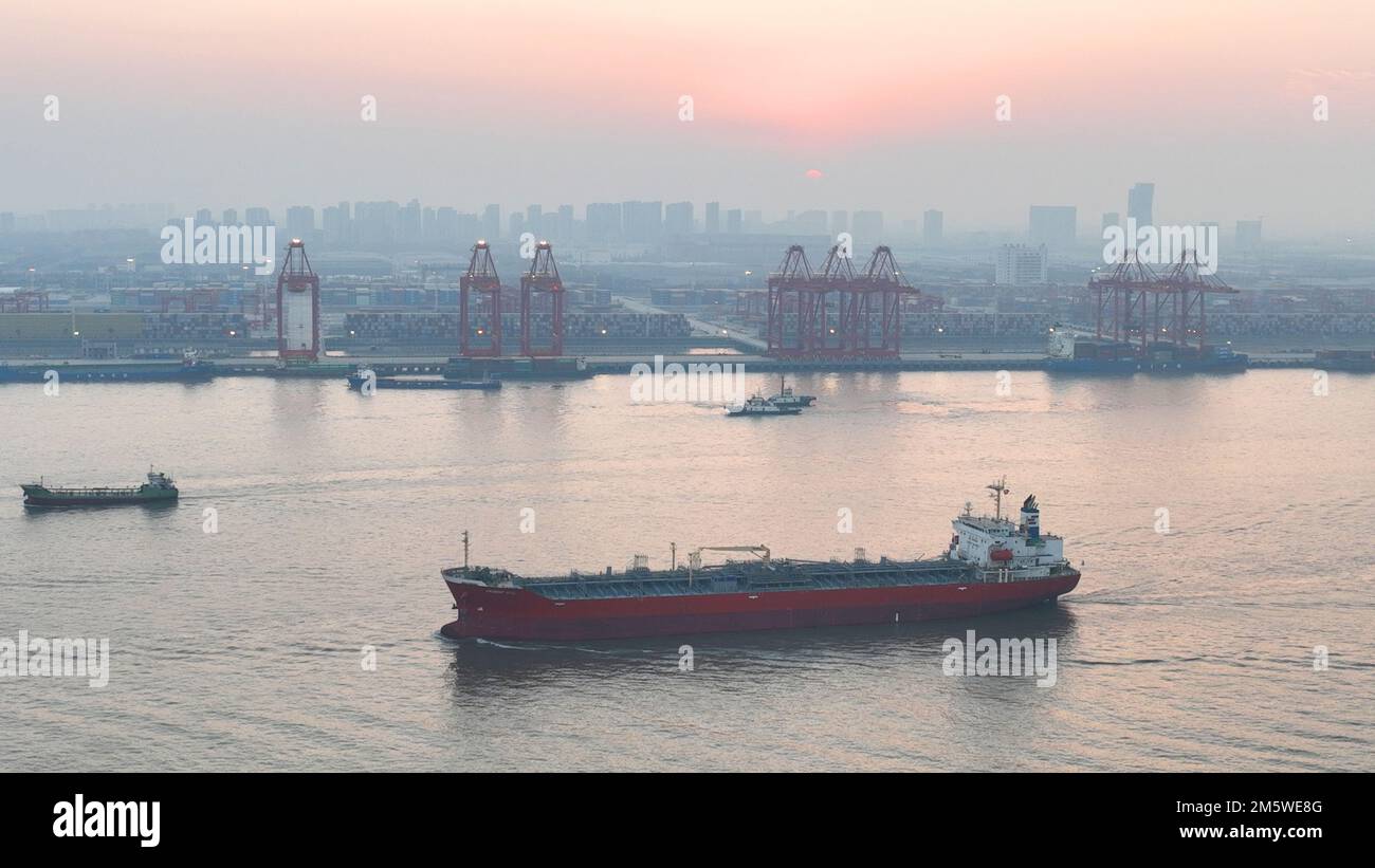 SUZHOU, CHINA - DECEMBER 31, 2022 - Aerial photo shows the orderly ...