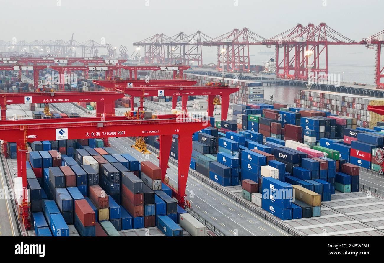 SUZHOU, CHINA - DECEMBER 31, 2022 - Aerial photo shows the orderly ...