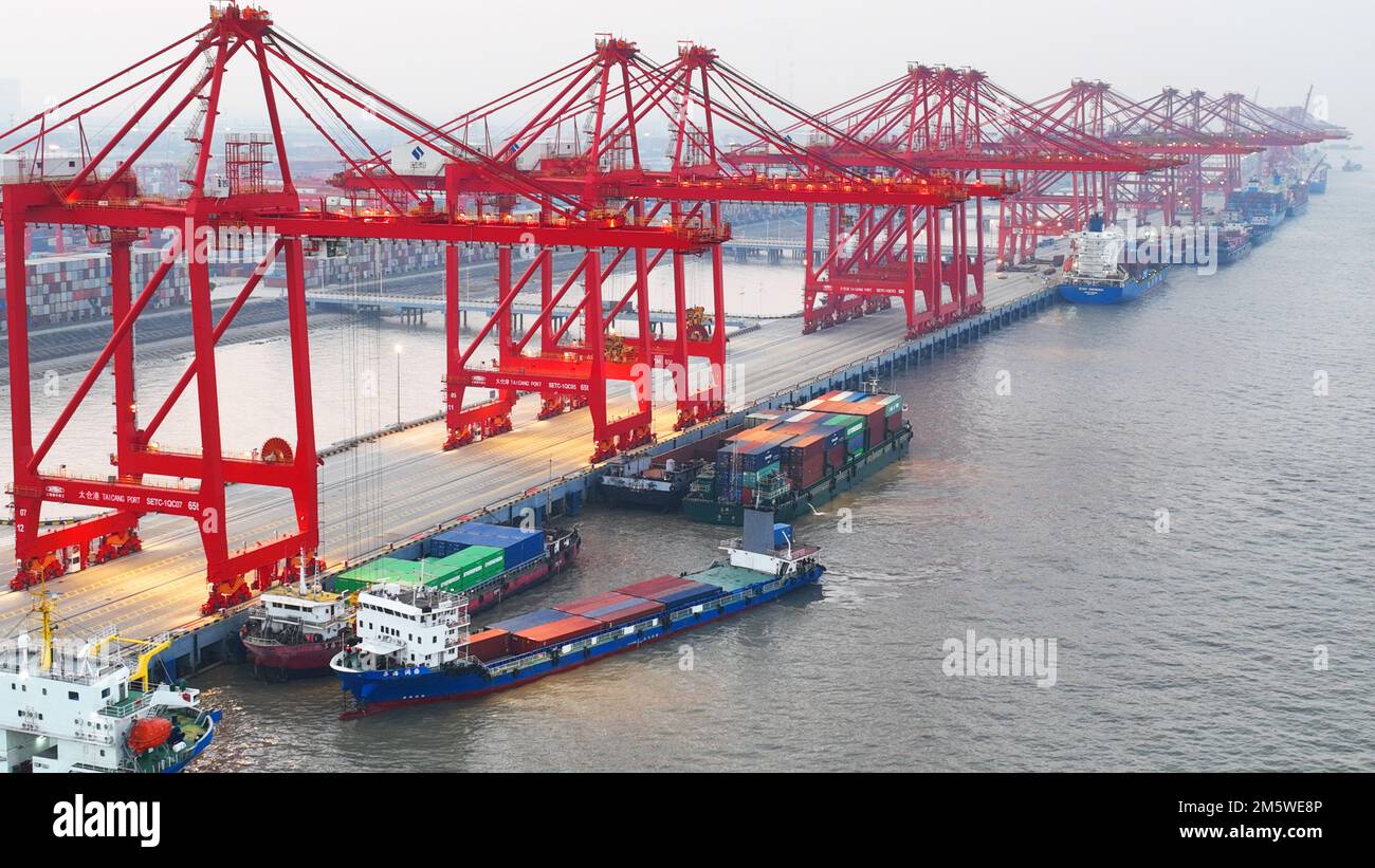 SUZHOU, CHINA - DECEMBER 31, 2022 - Aerial photo shows the orderly ...