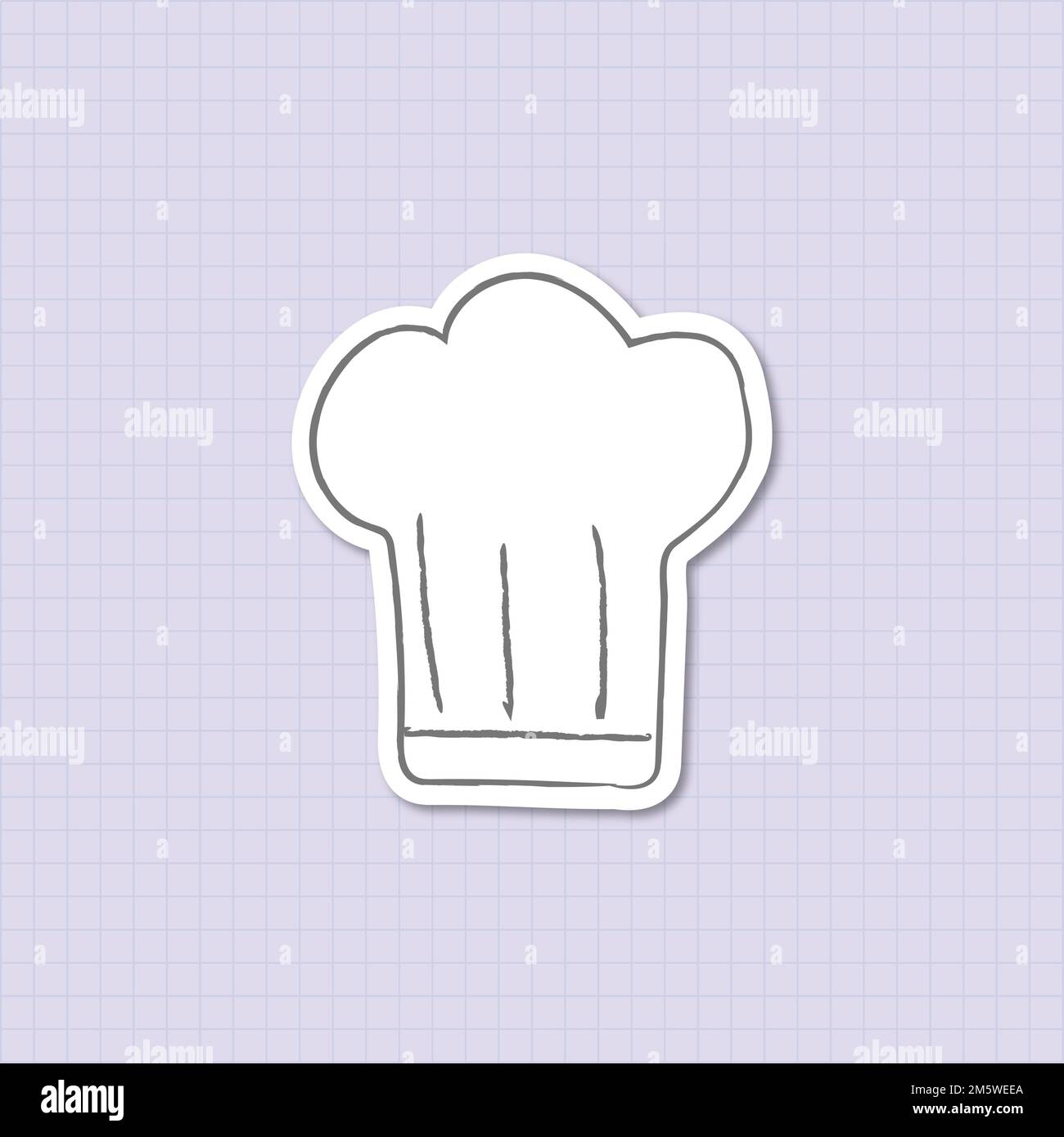 Cute doodle chef hat sticker vector Stock Vector Image & Art - Alamy