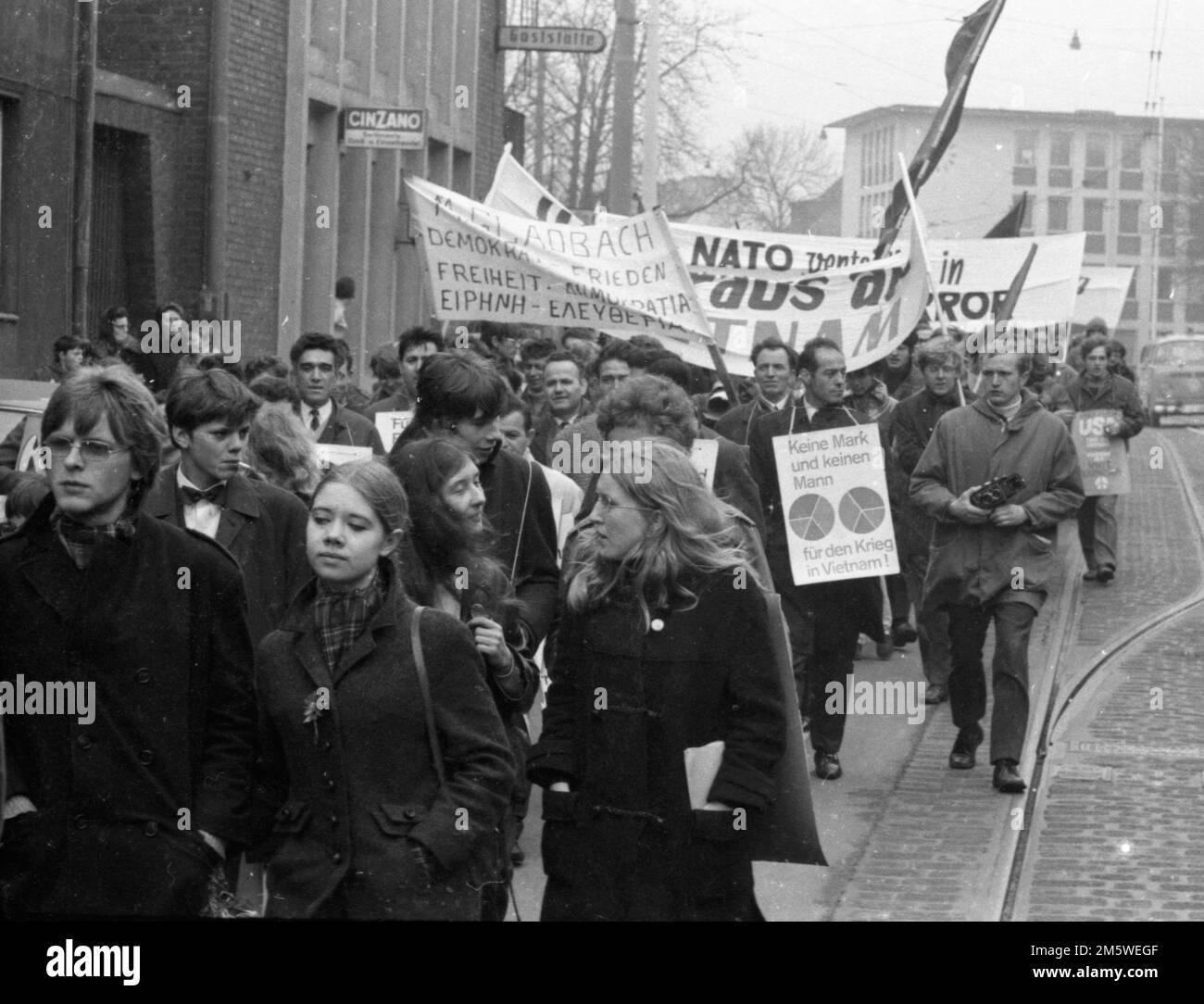 The Easter March 1969, here in Essen on 5. 4. 1969, with the central ...