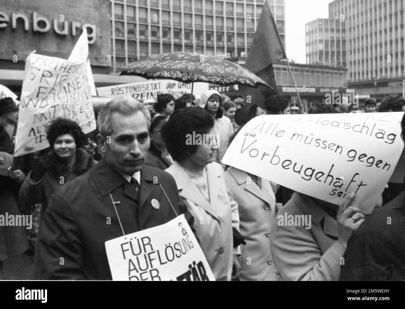The Easter March 1969, here in Essen on 5. 4. 1969, with the central ...