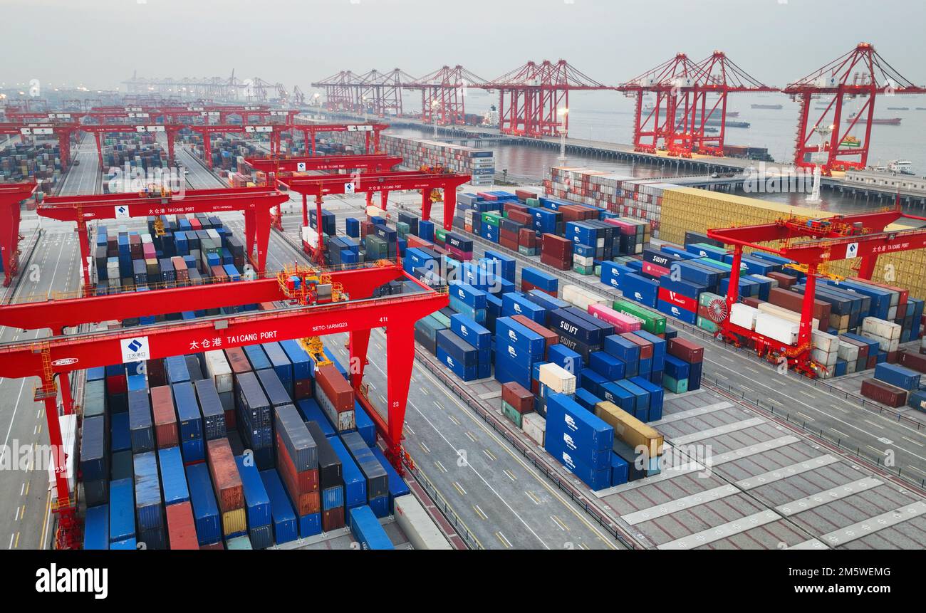 SUZHOU, CHINA - DECEMBER 31, 2022 - Aerial photo shows the orderly ...