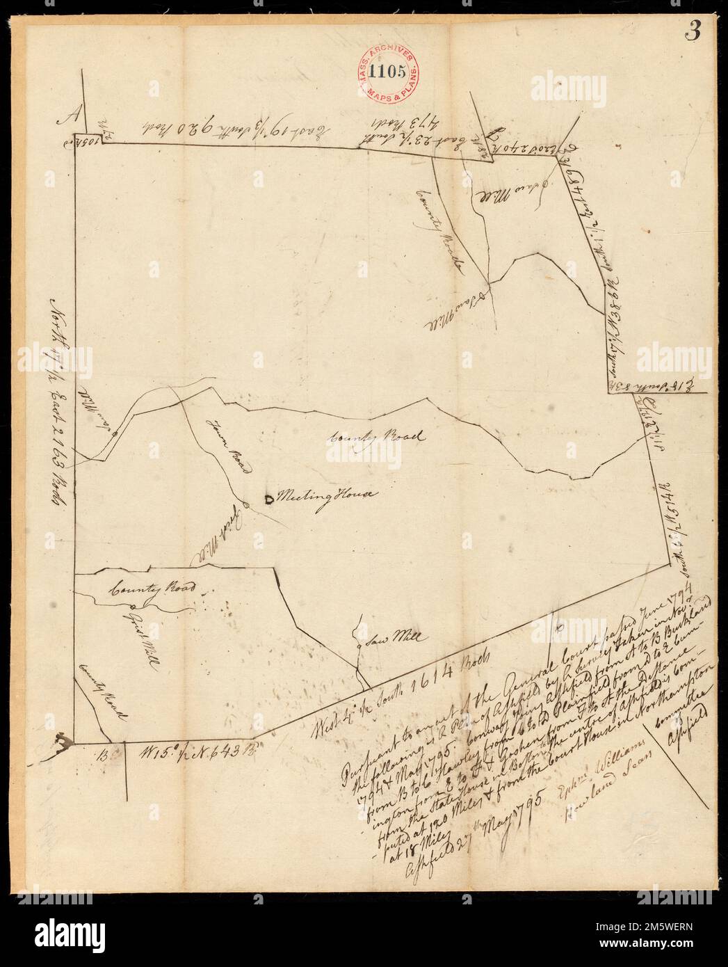 Plan of Ashfield, surveyor's name not given, dated May 27, 1795 ...