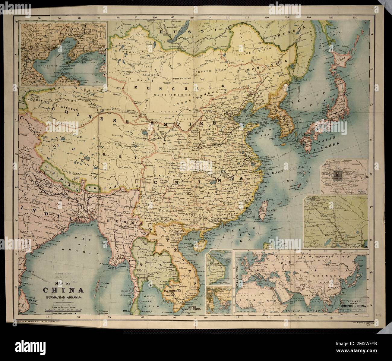 Map Of Asia In 1900