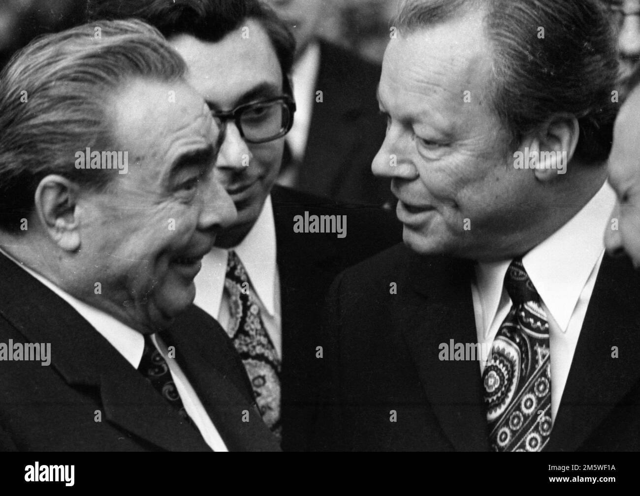 On the arrival of the Soviet head of state and party Leonid Brezhnev by ...