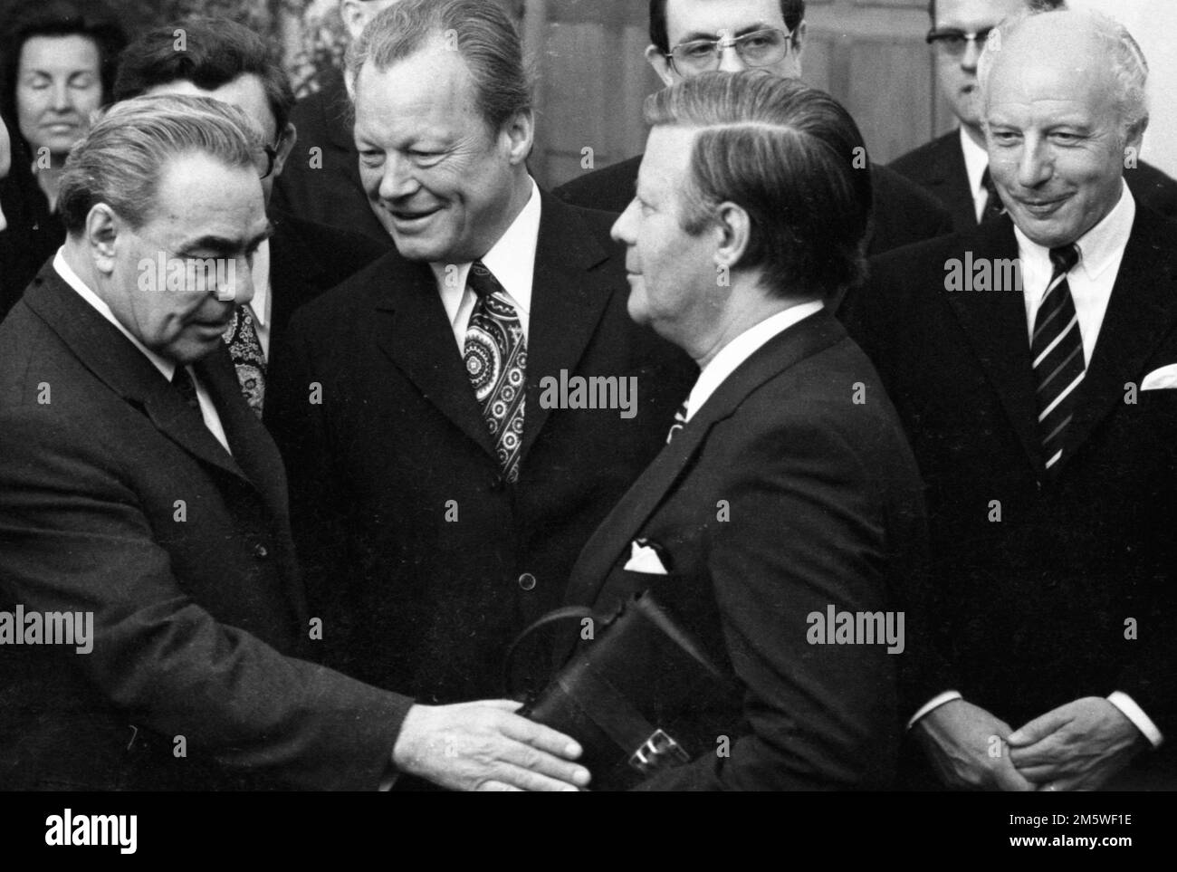 On the arrival of the Soviet Head of State and Party Leonid Brezhnev by ...