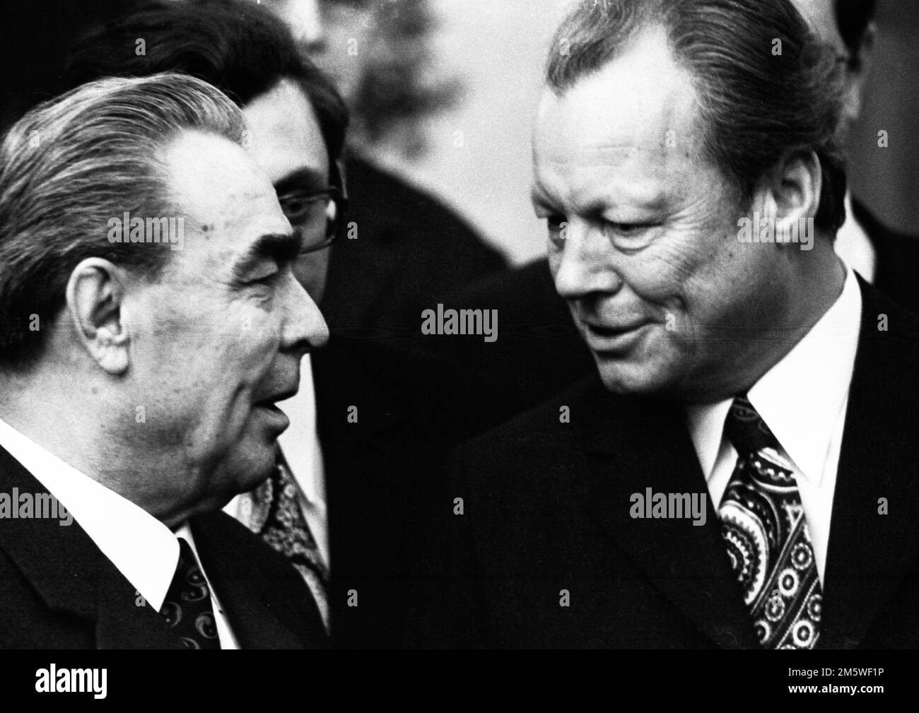 On the arrival of the Soviet Head of State and Party Leonid Brezhnev by ...