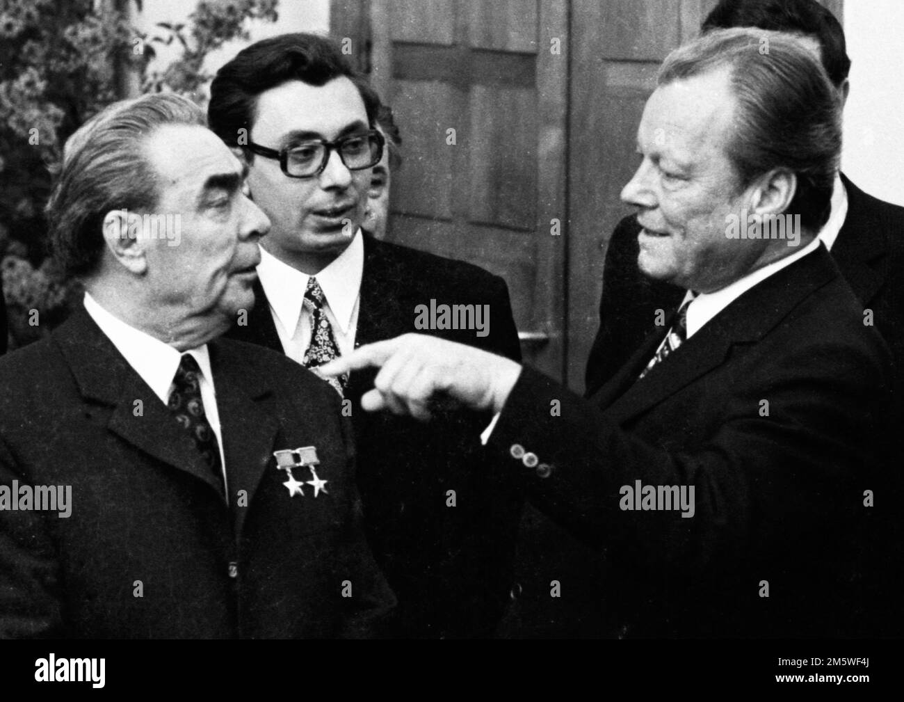 On the arrival of the Soviet Head of State and Party Leonid Brezhnev by ...