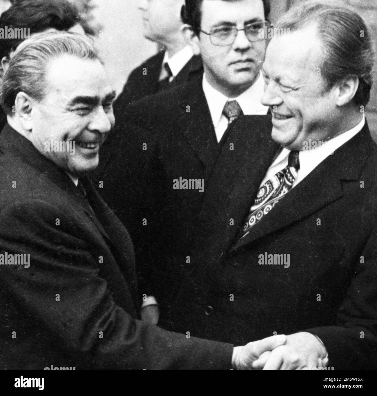 On the arrival of the Soviet Head of State and Party Leonid Brezhnev by ...