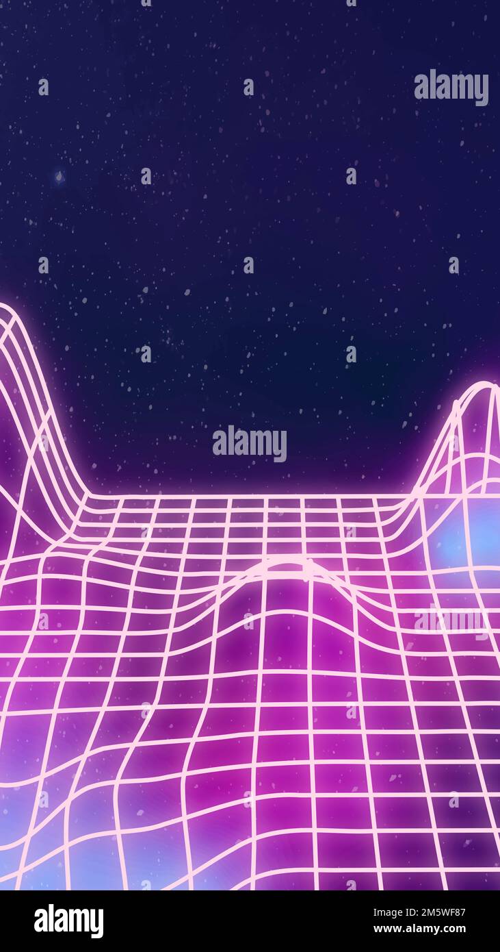 Neon synthwave background with design space Stock Vector Image & Art ...