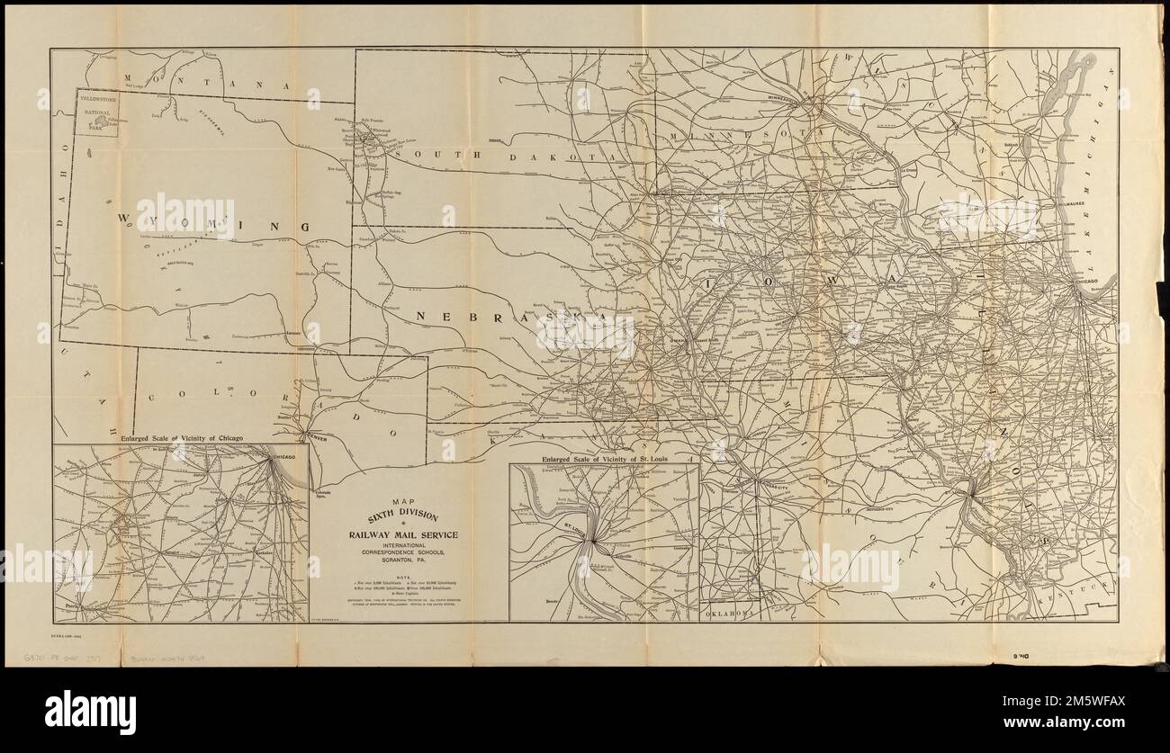 Map sixth division railway mail service. Insets: Enlarged scale of ...