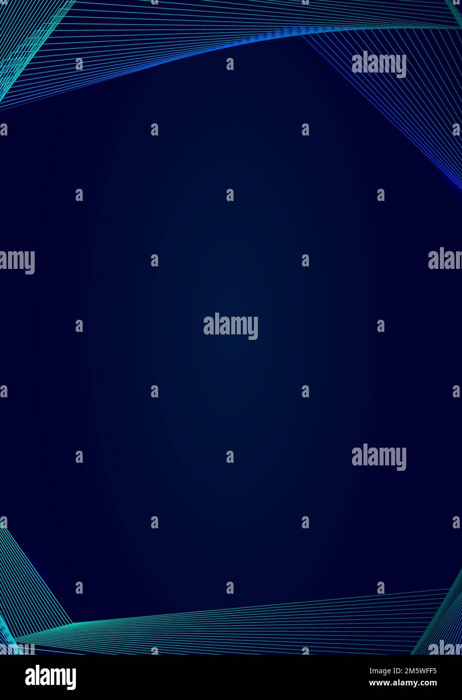 Neon synthwave border on a dark blue poster template vector Stock ...