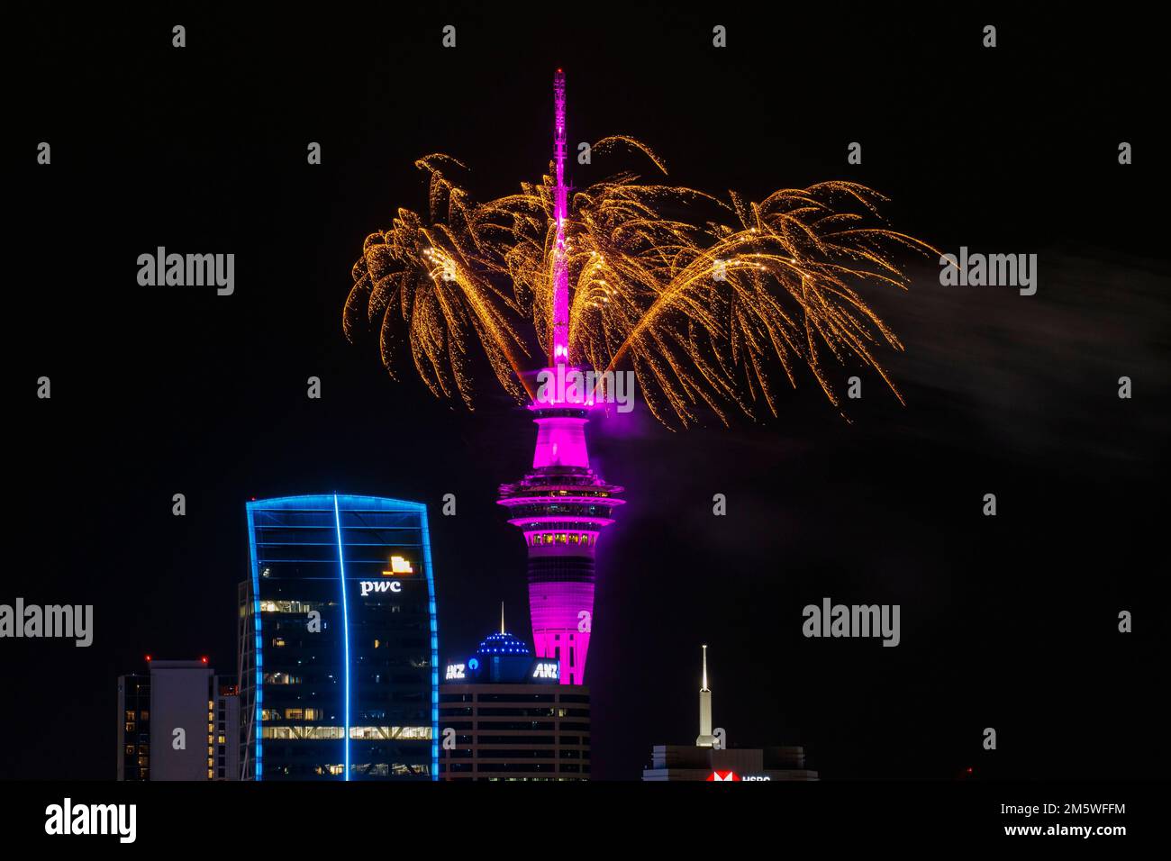 Auckland, New Zealand, 01 Jan, 2023. Auckland welcomes in the 2023 new ...