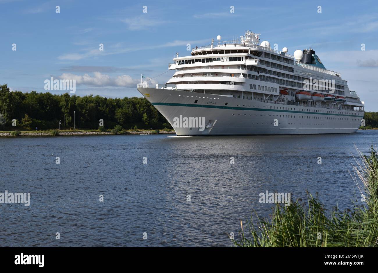 Cruise ship Amera in the Kiel Canal, Germany Stock Photo - Alamy