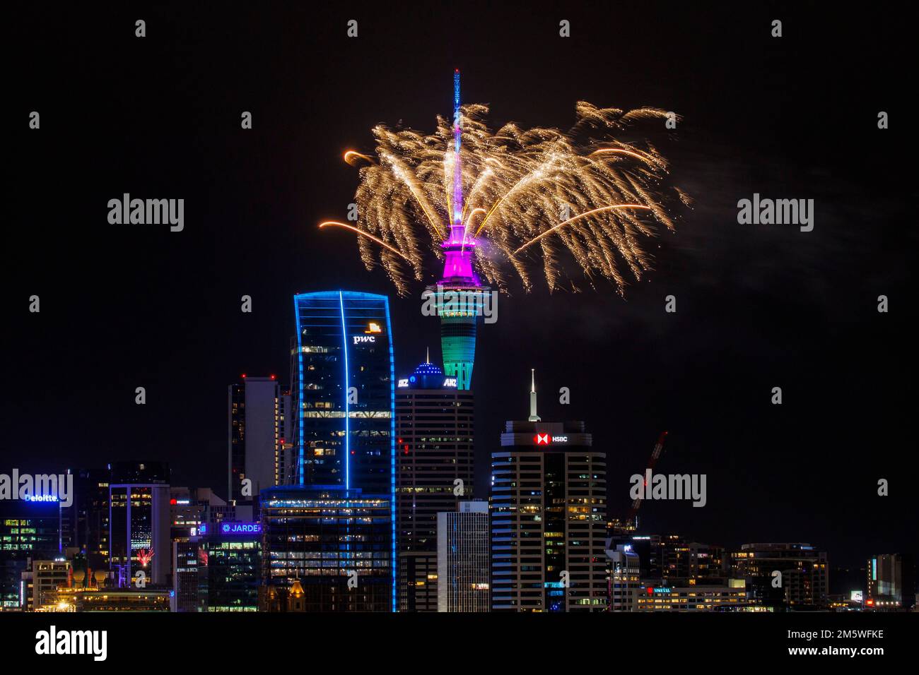 Auckland, New Zealand, 01 Jan, 2023. Auckland welcomes in the 2023 new ...