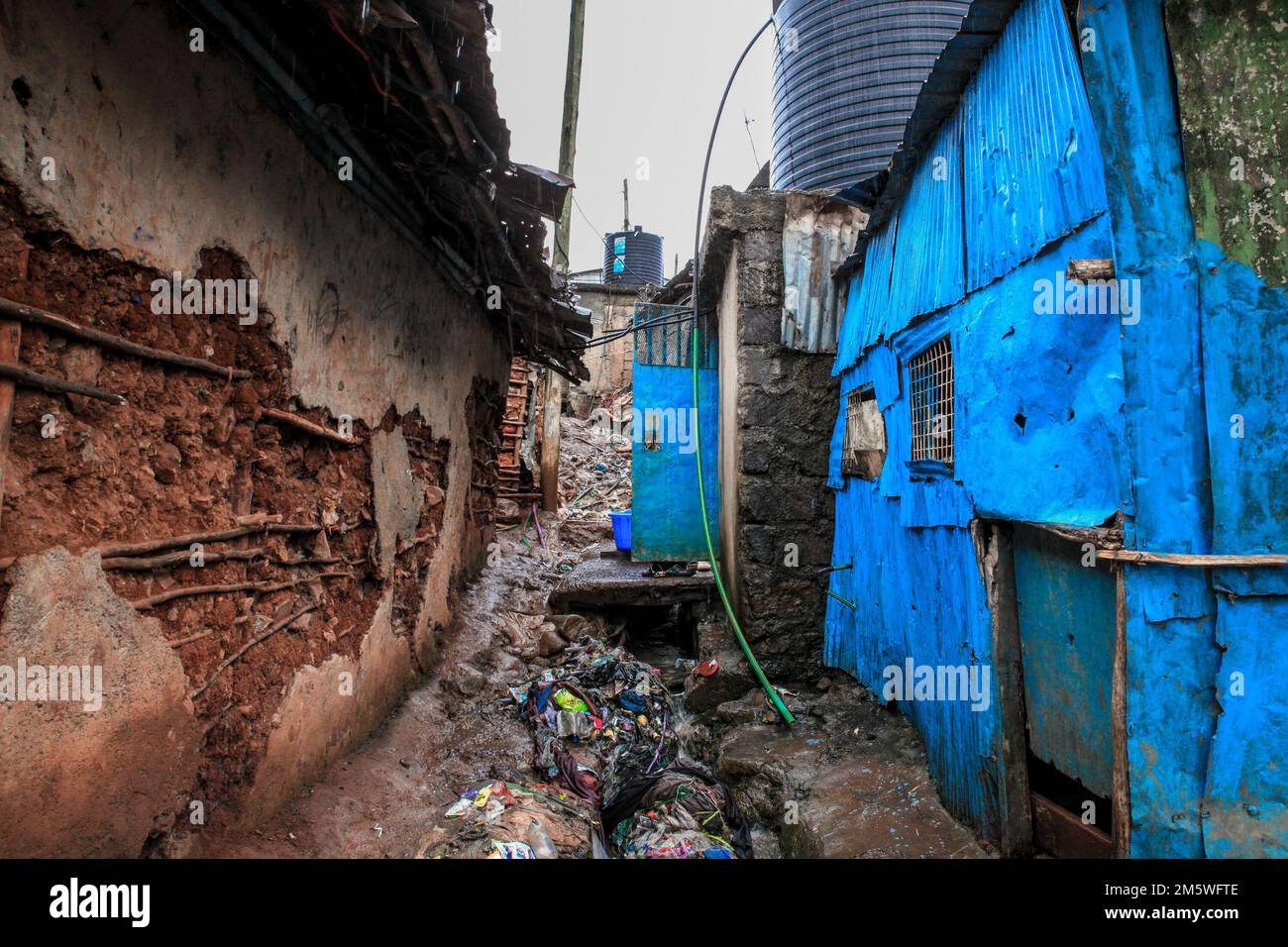 Nairobi, Kenya. 27th Dec, 2022. A view of home structures in Kibera ...