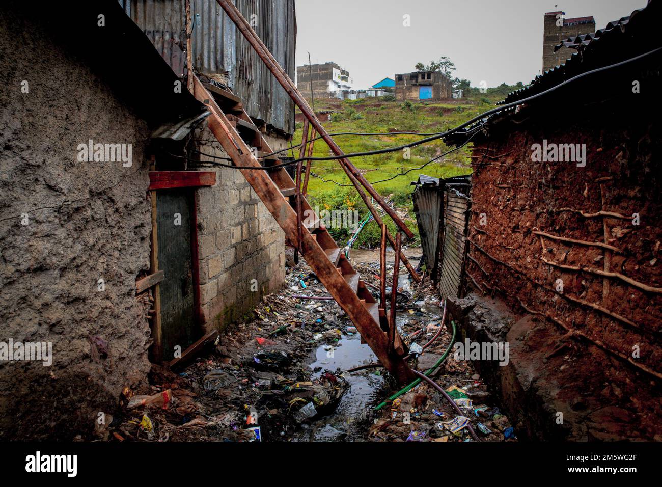 Nairobi, Kenya. 27th Dec, 2022. A view of home structures in Kibera ...
