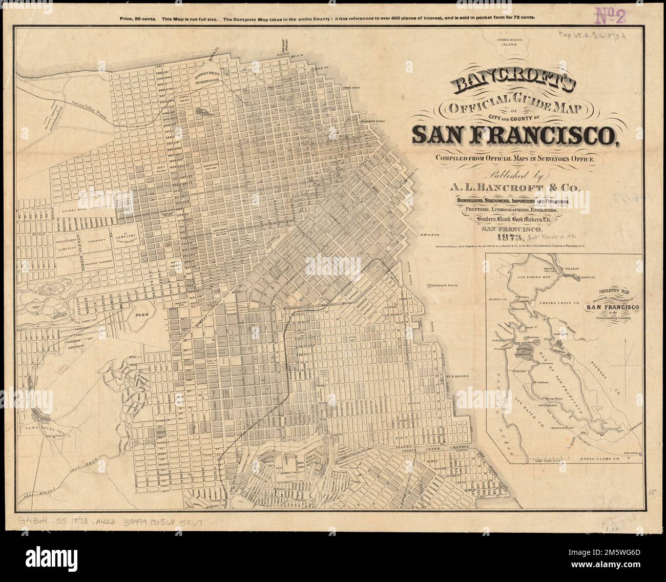 Bancroft's official guide map of city and county of San Francisco ...