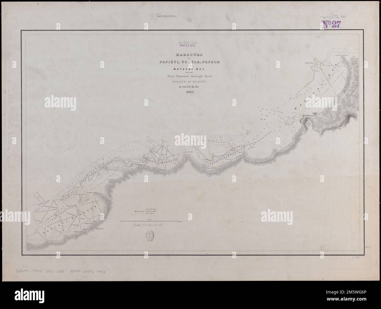 Harbours of Papieti, Toanoa, Papaoa and Matavai Bay, with the ship ...
