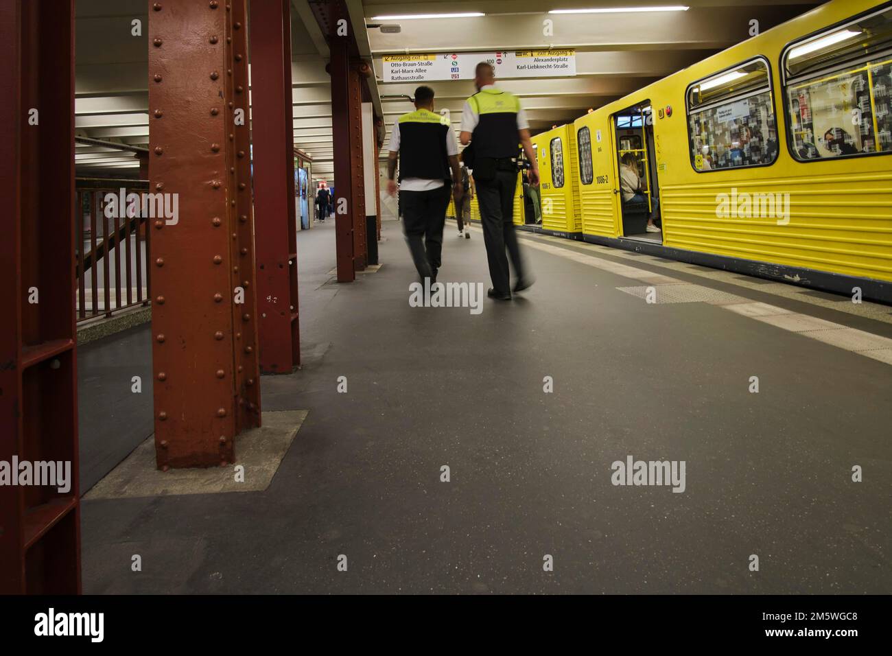Germany, Berlin, 17. 09. 2020, underground station Alexanderplatz, U2 ...