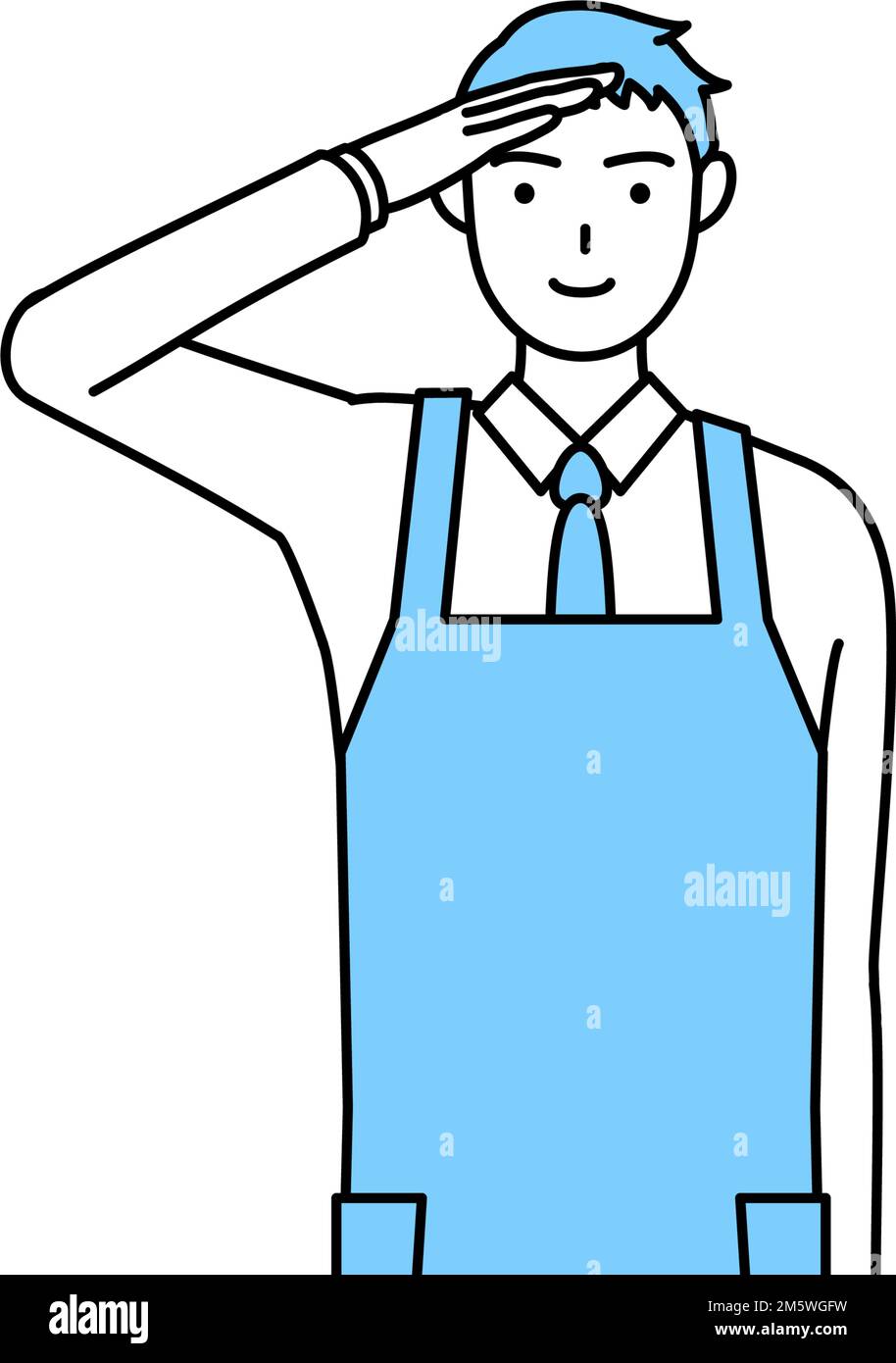 A man in an apron making a salute Stock Vector Image & Art - Alamy