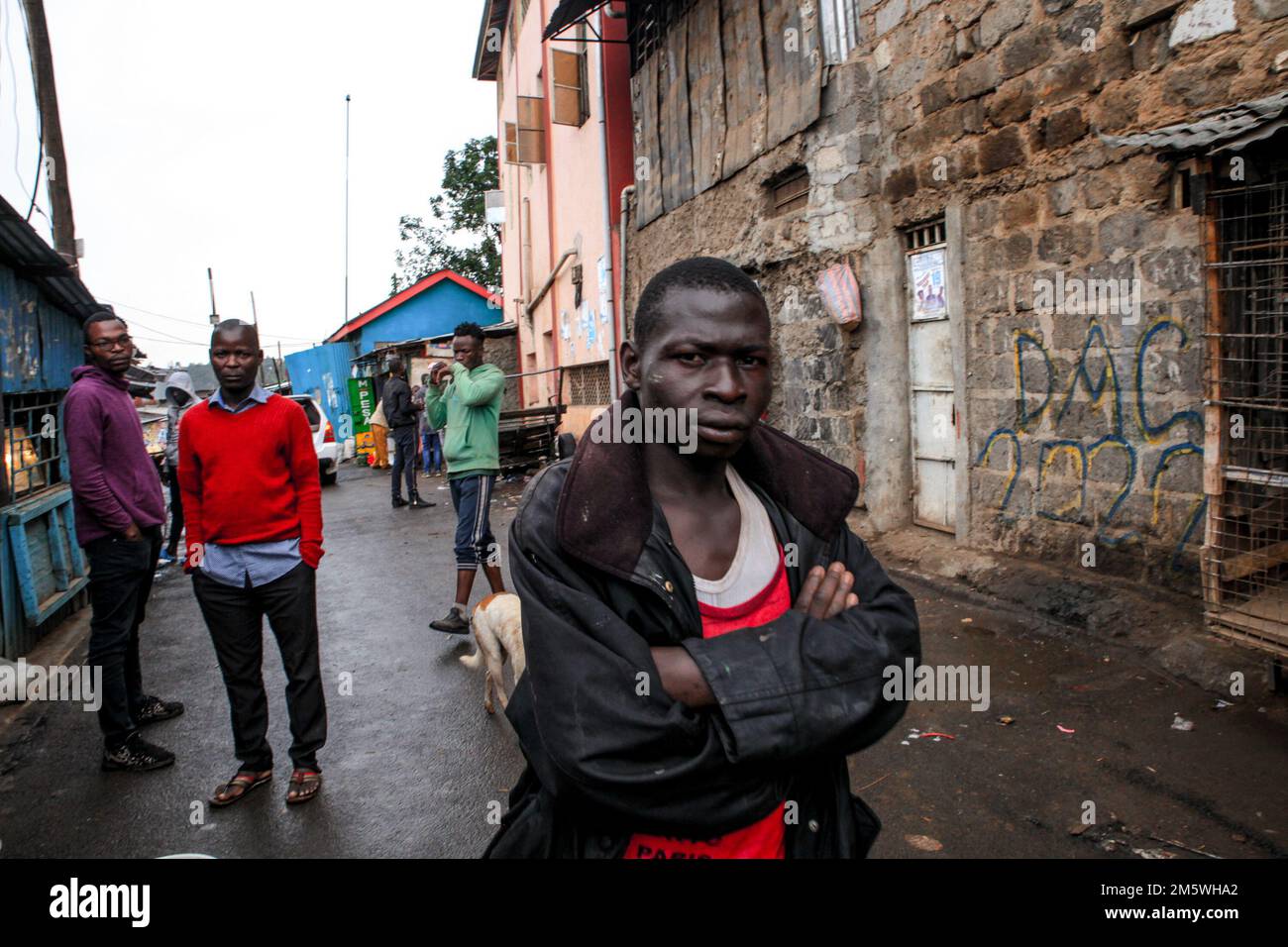 Nairobi, Kenya. 27th Dec, 2022. Residents walking past the busy streets ...