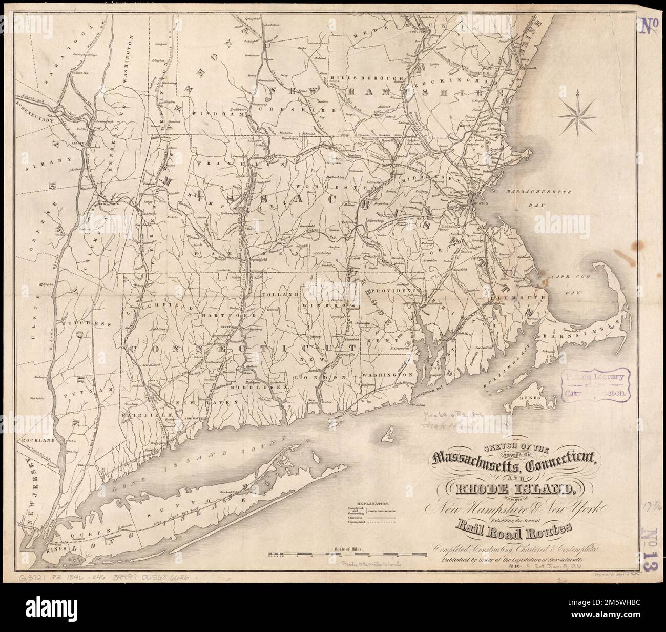 Connecticut map routes hi-res stock photography and images - Alamy