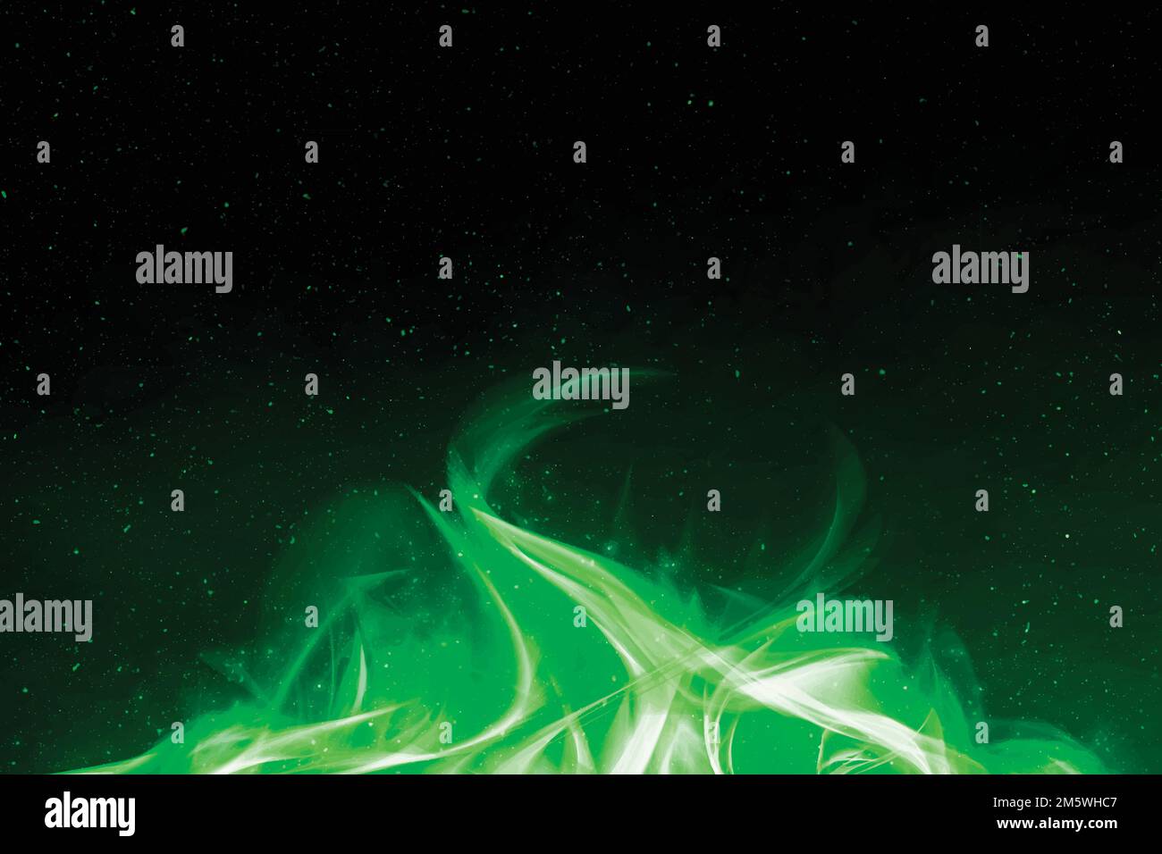 Retro green fire flame vector border Stock Vector Image & Art - Alamy