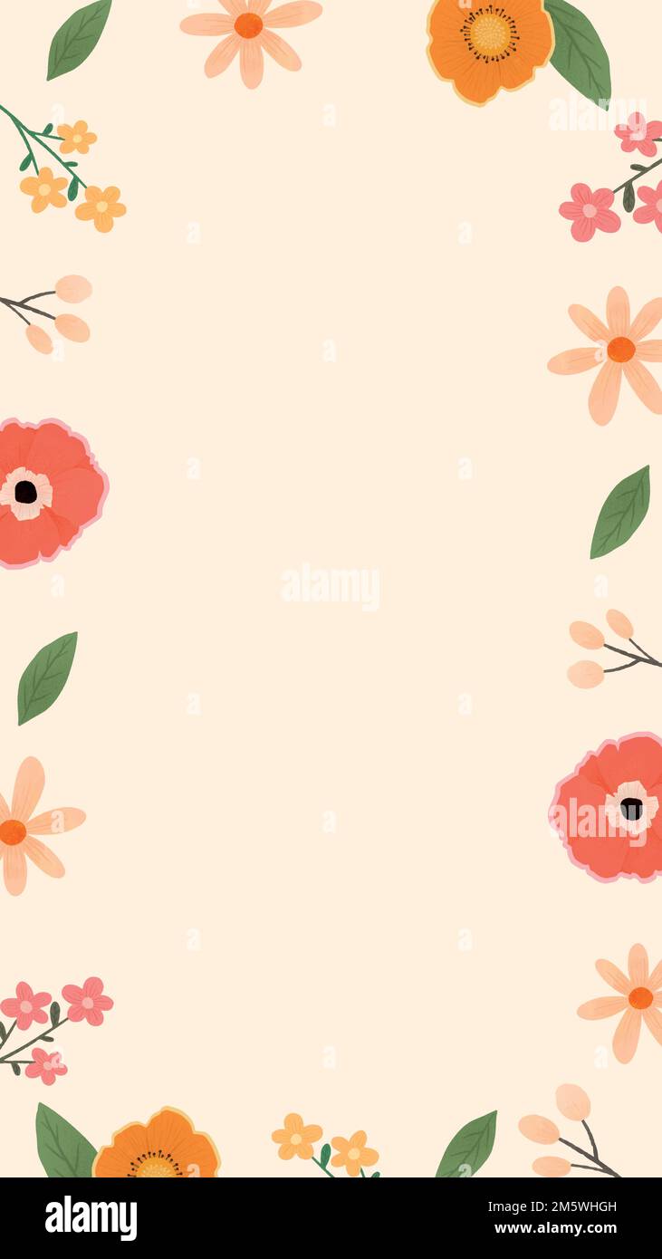 Beautiful floral frame design vector Stock Vector Image & Art - Alamy