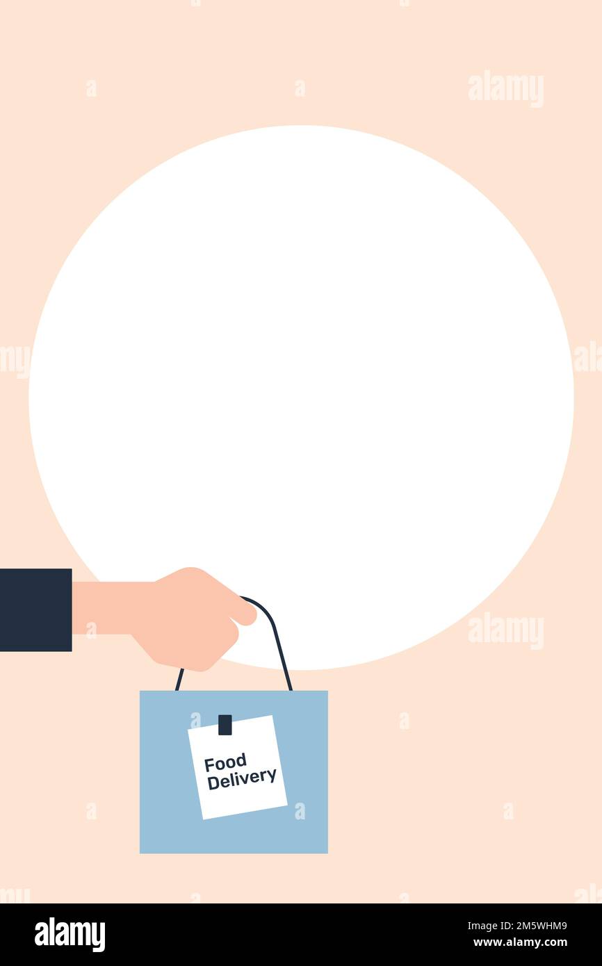 Food delivery vector border frame online payment Stock Vector Image ...