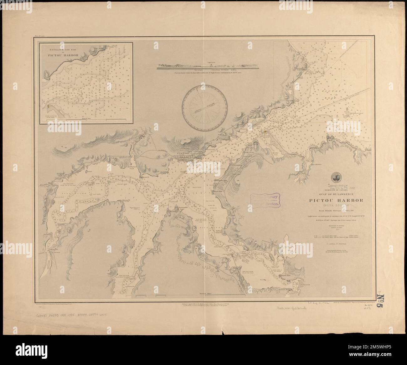 Dominion of Canada, Gulf of St. Lawrence, Pictou Harbor (Nova Scotia ...