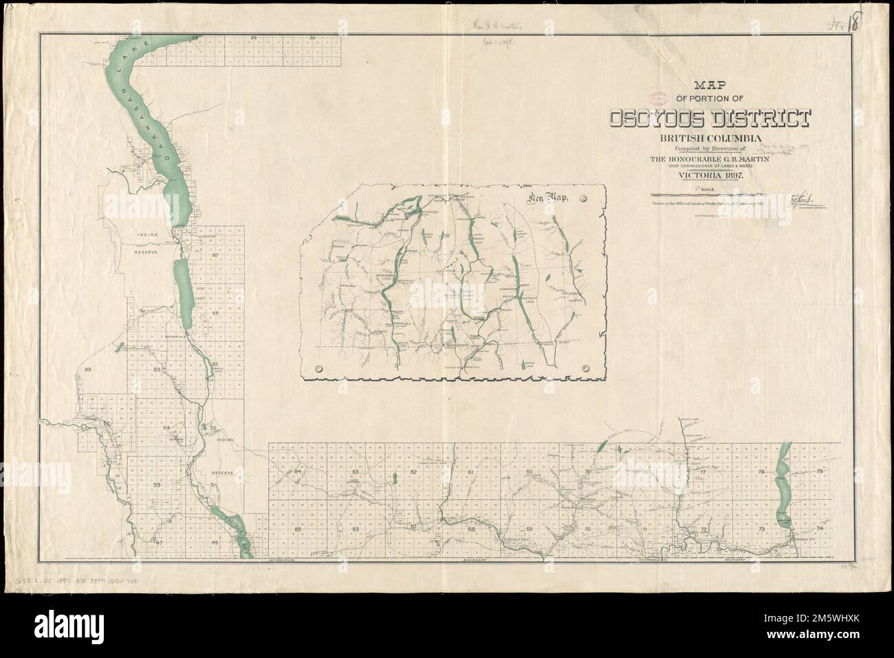 Map of osoyoos hi-res stock photography and images - Alamy