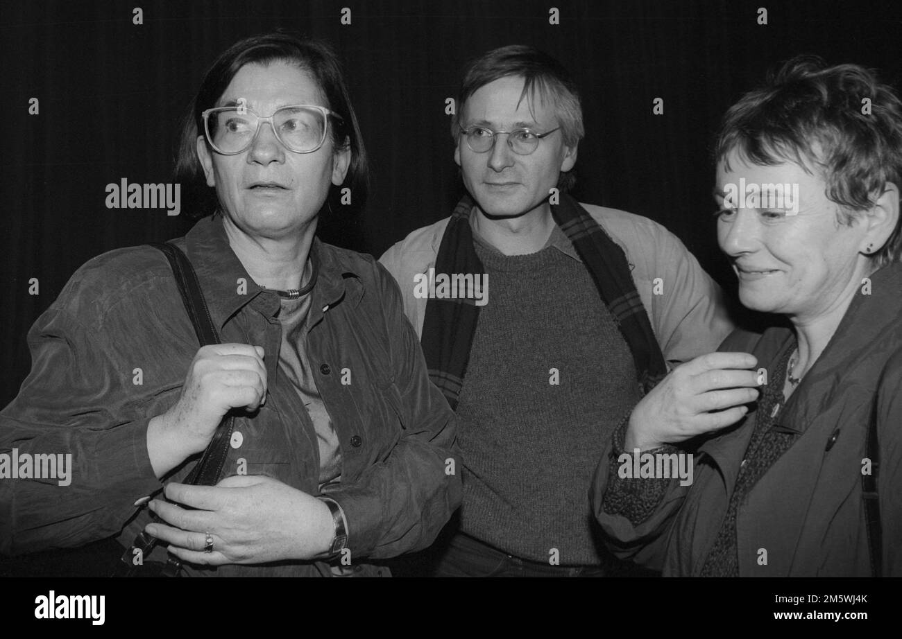 Germany, Berlin, 14 March 1991 (from left to right) Christa Wolf, Klaus ...