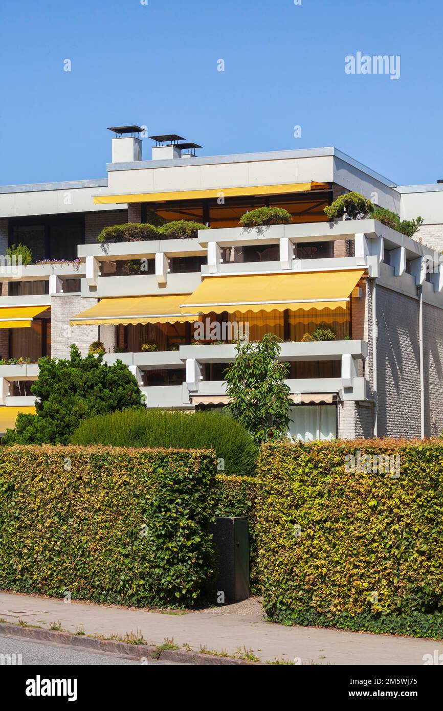 Modern residential building, Klein Flottbek, Hamburg, Germany Stock ...