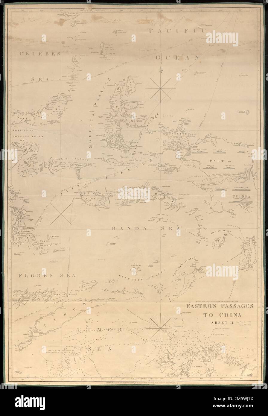 Eastern passages to China. Shows Banda Sea, parts of Timor Sea, Flores ...