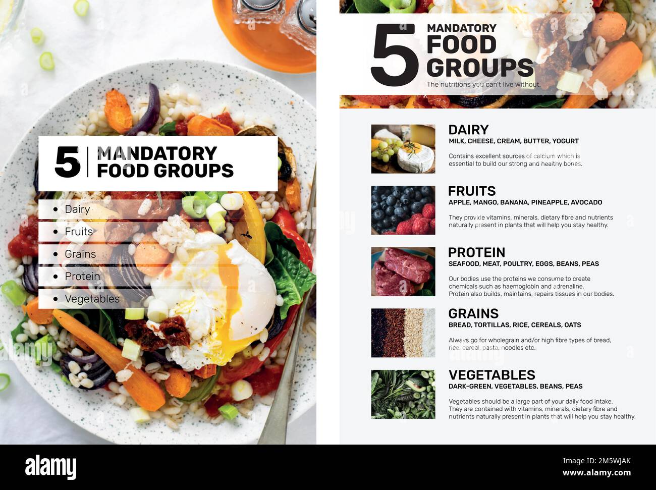 Food groups poster template vector set Stock Vector Image & Art - Alamy